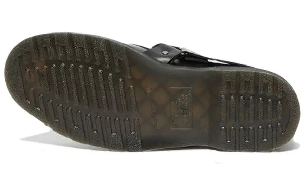 Dr. Martens Henree Polished Smooth Leather Buckle Shoe