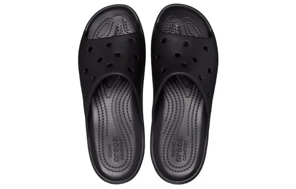 CROCS Platform Slide Sandals - Black