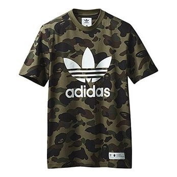 Adidas X A Bathing Ape Adicolor T-shirt 'green - Olive Cargo