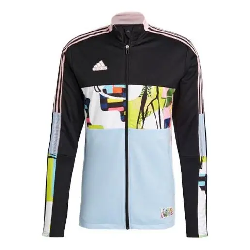 Adidas Colorblock Zip-up Track Jacket - Black