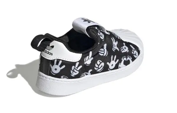 Adidas Disney X Superstar 360 'mickey's Hands' Slip-on Sneakers - Core Black/cloud White/core Black