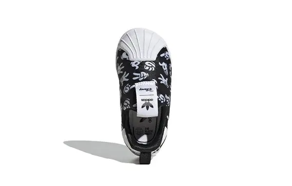 Adidas Disney X Superstar 360 'mickey's Hands' Slip-on Sneakers - Core Black/cloud White/core Black