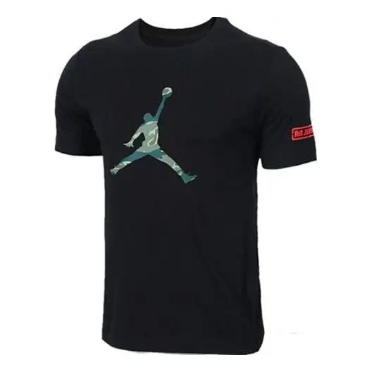 JORDAN Jumpman Logo Basketball Sports Tee - Black