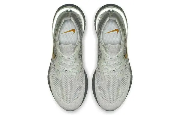Nike Epic React Flyknit Premium 'vast Grey Gold' Athletic Shoes