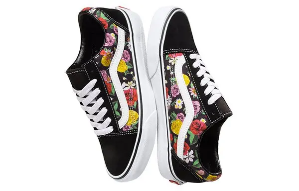 VANS Old Skool Lux Floral Sneakers - Black