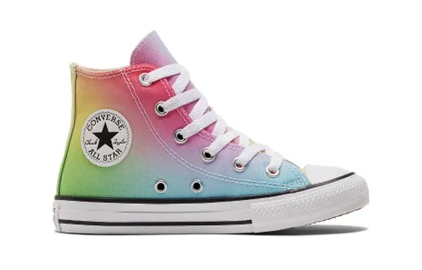 CONVERSE Chuck Taylor All Star High Top Gradient Sneakers - White/red/blue