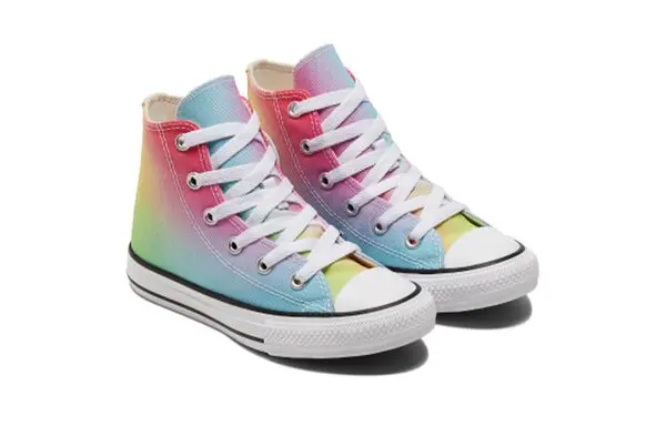 CONVERSE Chuck Taylor All Star High Top Gradient Sneakers - White/red/blue
