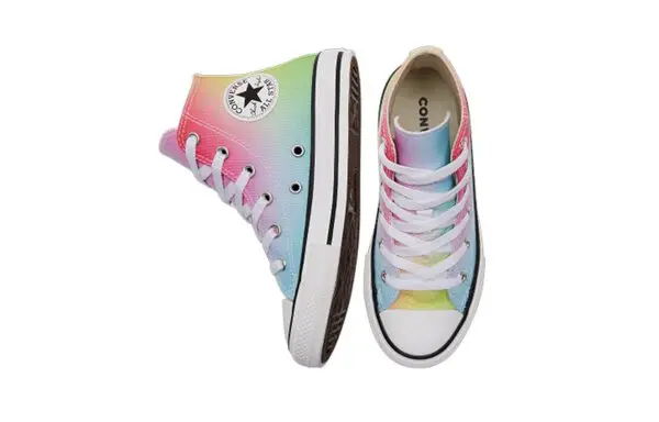 CONVERSE Chuck Taylor All Star High Top Gradient Sneakers - White/red/blue