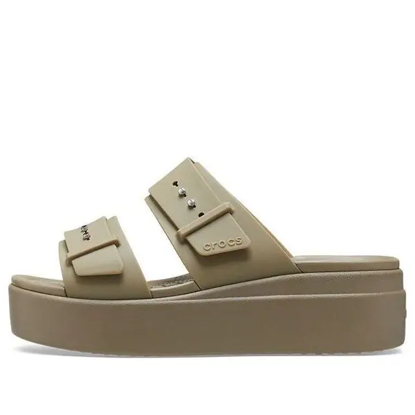 CROCS Brooklyn Low Wedge Sandal - Beige