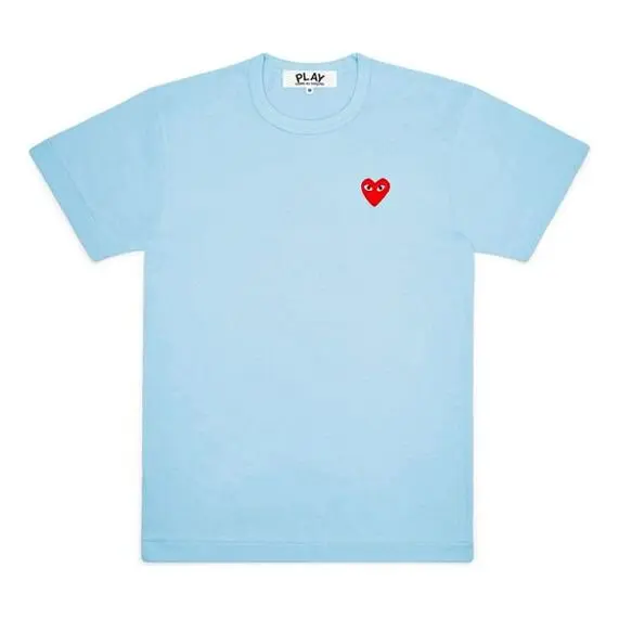 Play Comme Des Garcon Kawakubo Rei Red Love Embroidered - Blue