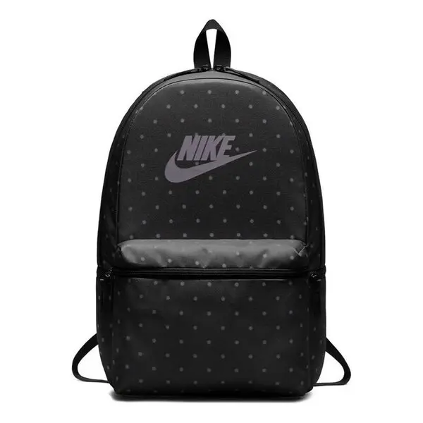 Nike Heritage Backpack With Logo And Polka Dot Pattern - Blackgray