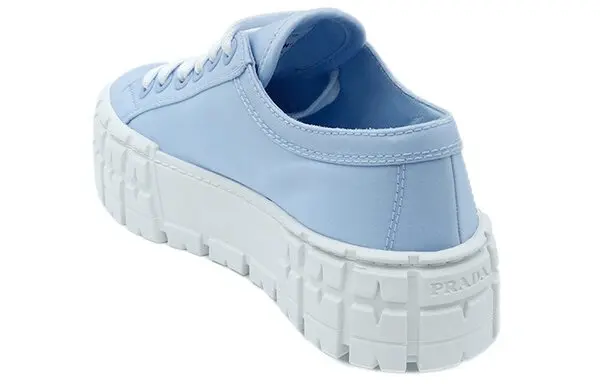Prada Double Wheel Re-nylon Gabardine Sneakers - Blue/white