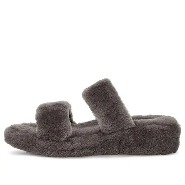 UGG Fuzz Yeah Slide Sandals - Gray