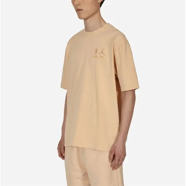 JORDAN X Union Crossover Ss22 Solid Color Breathable Logo Round Neck Short Sleeve Asia Edition Khaki - Default Color