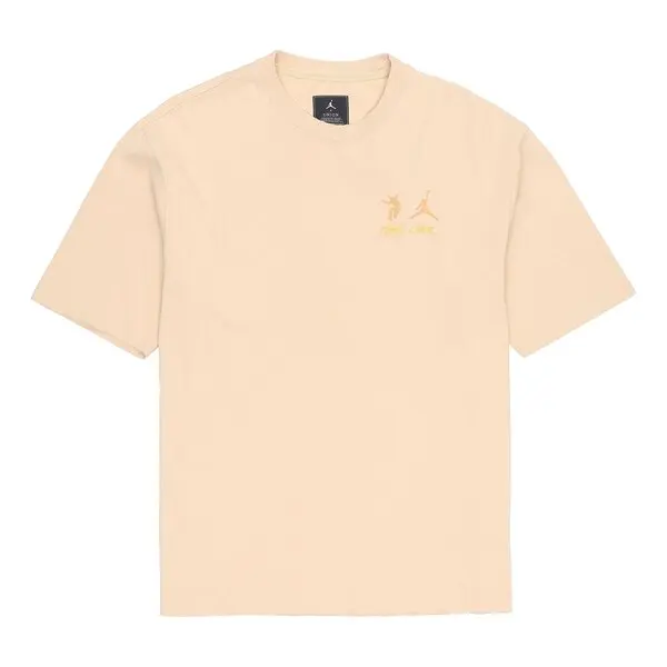 JORDAN X Union Crossover Ss22 Solid Color Breathable Logo Round Neck Short Sleeve Asia Edition Khaki - Default Color