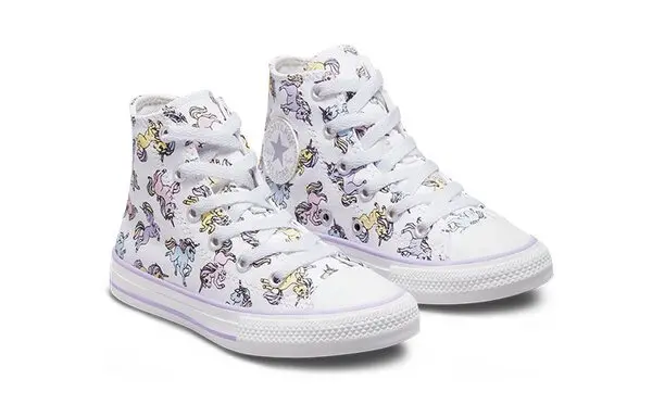 CONVERSE Chuck Taylor All Star High Top Sneakers With Graphic Print - White/blue