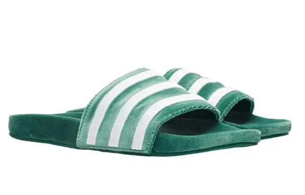 Adidas Adilette Slides - Green/white