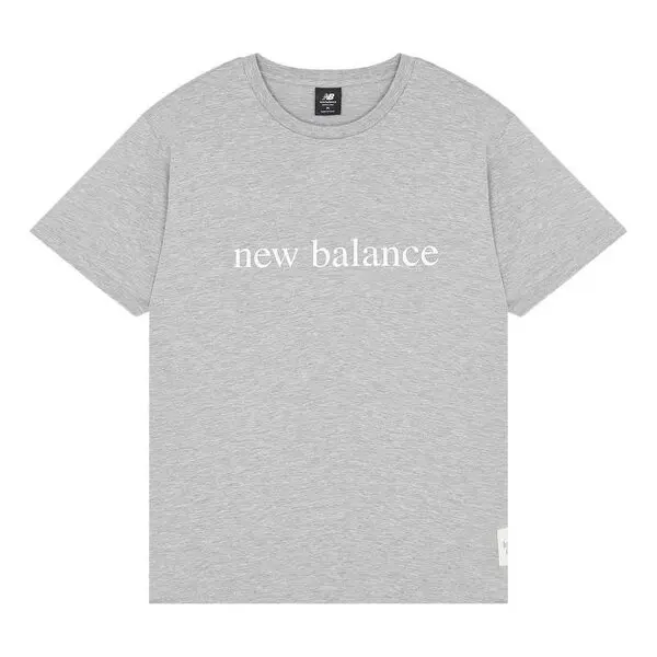 NEW BALANCE Essentials Logo T-shirt Asia Sizing - Grey