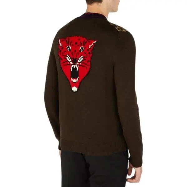 Gucci Square G Tiger Knit Cardigan