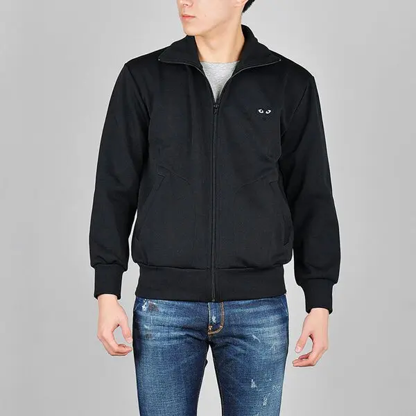 Play Comme Des Garcon Big Heart Track Jacket - Black