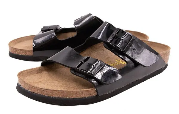 BIRKENSTOCK Arizona Patent Sandals - Black