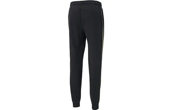 PUMA Metallic Nights Tape Logo Printed Knitting Sports Trouser - Black