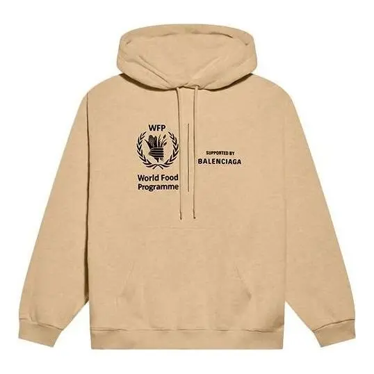 Balenciaga X World Food Programme Medium Fit Hoodie - Beige