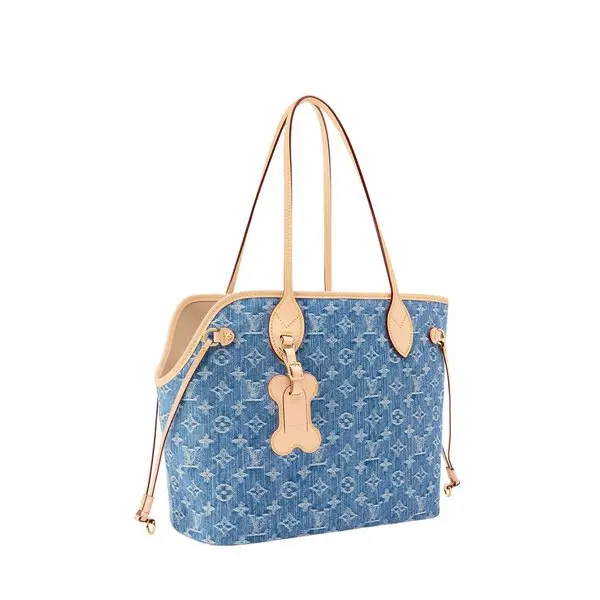 LOUIS VUITTON Neverfull Mm Monogram Denim