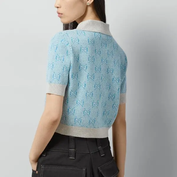 Gucci Gg Wool Jacquard Polo