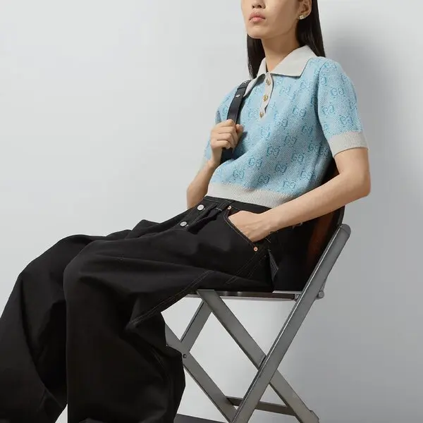 Gucci Gg Wool Jacquard Polo