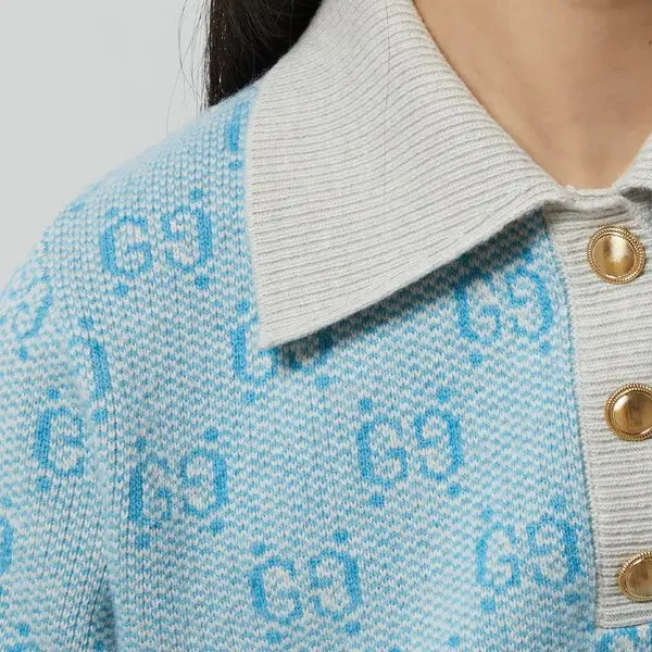 Gucci Gg Wool Jacquard Polo