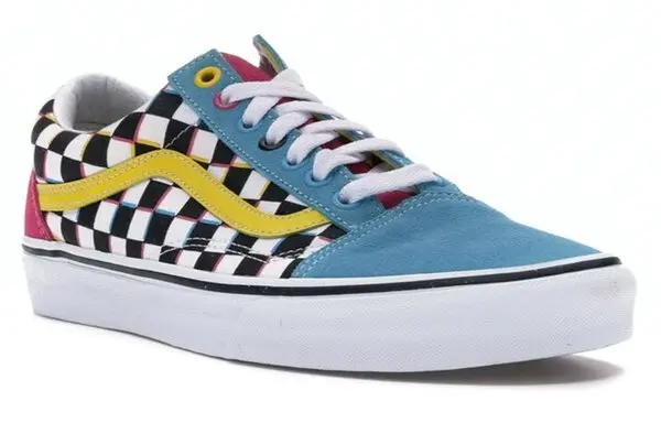 VANS Old Skool "crazy Checks" Sneakers - Blue/yellow