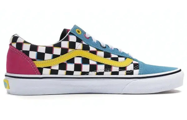 VANS Old Skool "crazy Checks" Sneakers - Blue/yellow