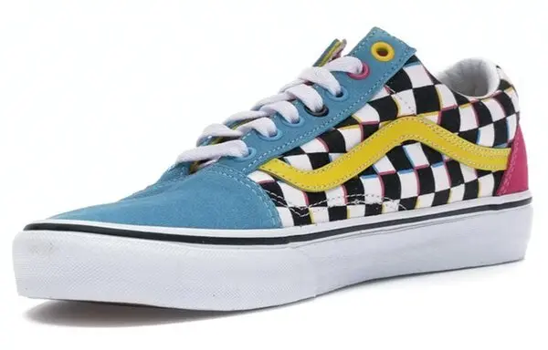 VANS Old Skool "crazy Checks" Sneakers - Blue/yellow