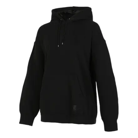 JORDAN Air Flight Fleece Pullover Hoodie - Black