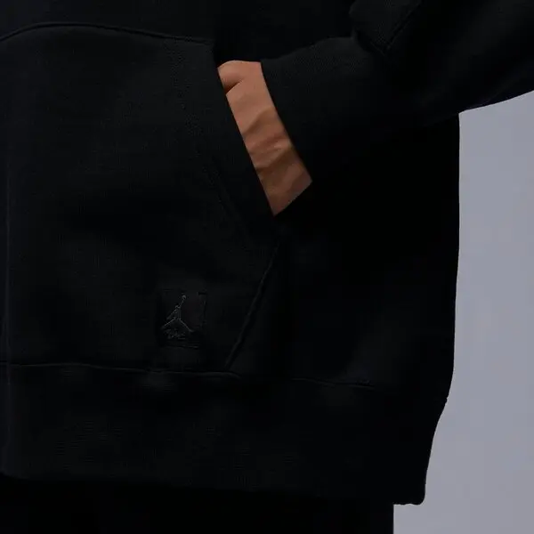 JORDAN Air Flight Fleece Pullover Hoodie - Black