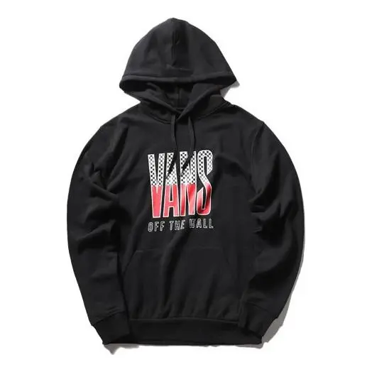VANS Alphabet Pattern Pullover Hoodie - Black