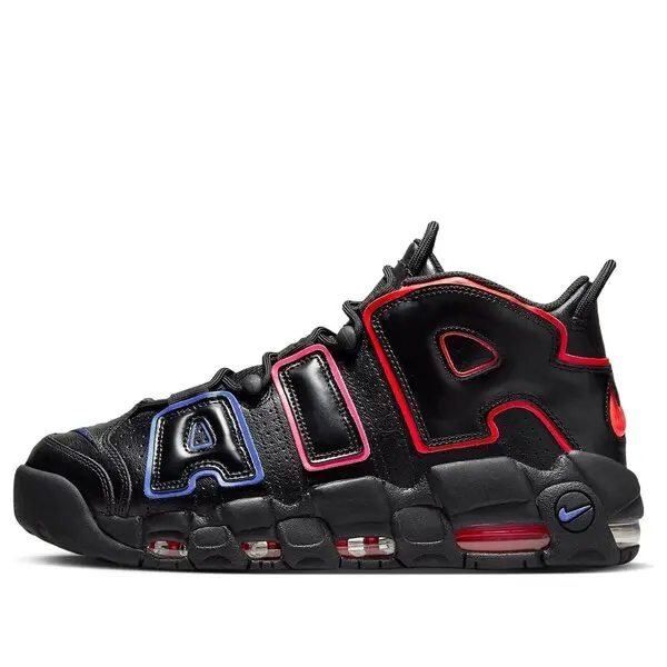 Nike More Uptempo 'electric' Athletic Sneakers - Black