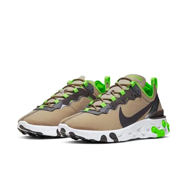 Nike React Element 55 Cq4600-201 Sneakers - Brown/green