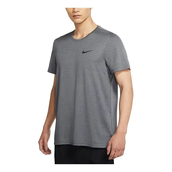 Nike Dri-fit Superset Short Sleeve Athletic Top - Grey
