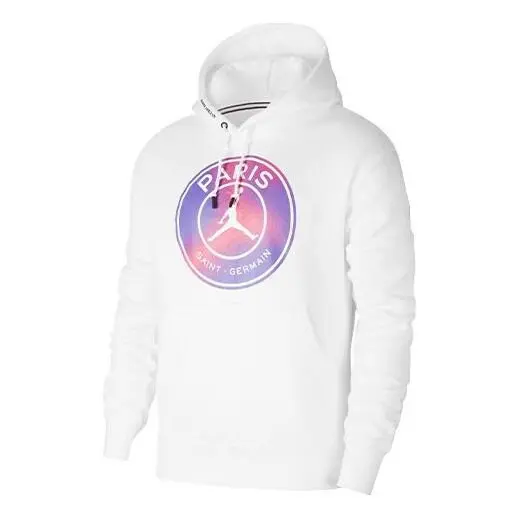 JORDAN Paris Saint-germain Printing Fleece Pullover - White