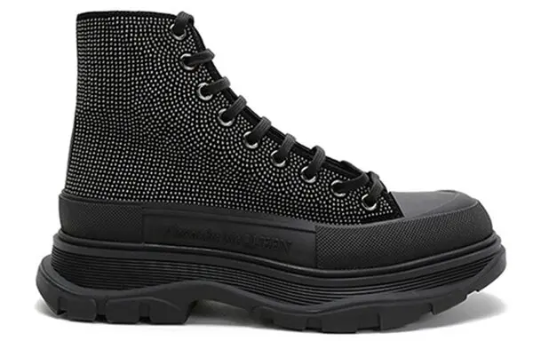 Alexander McQueen Studded Lace-up Boots