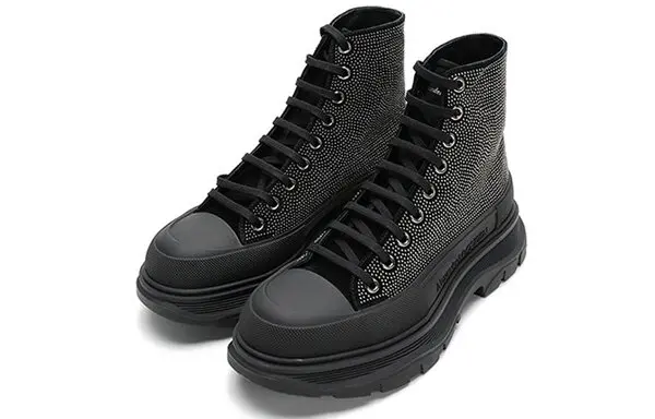 Alexander McQueen Studded Lace-up Boots