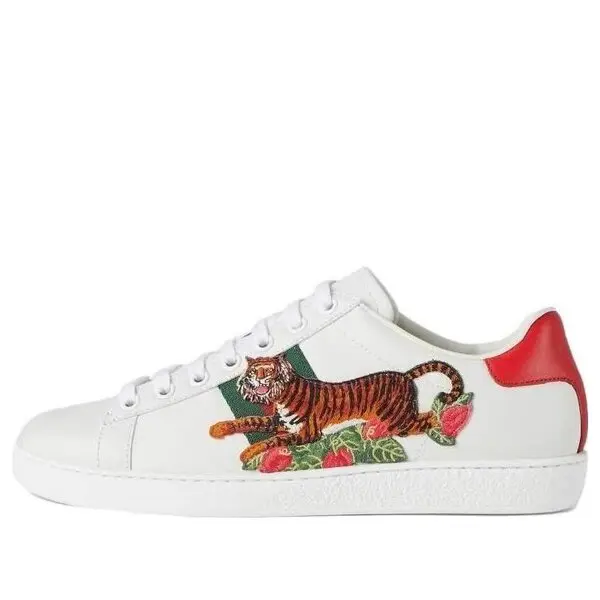 Gucci Ace Tiger Patch Sneakers - White/green/red