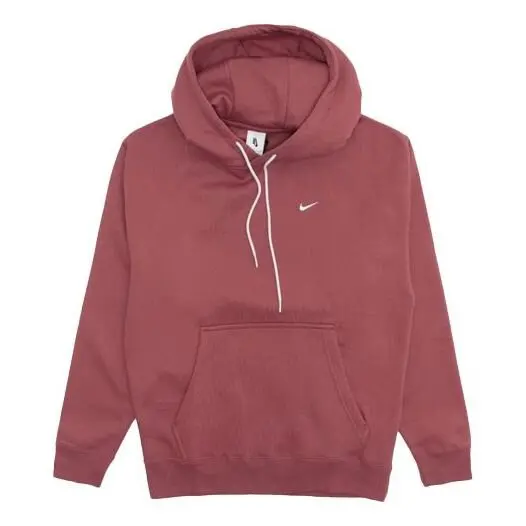 Nike Series Lab Embroidered Logo Hooded Sports Pullover - Red