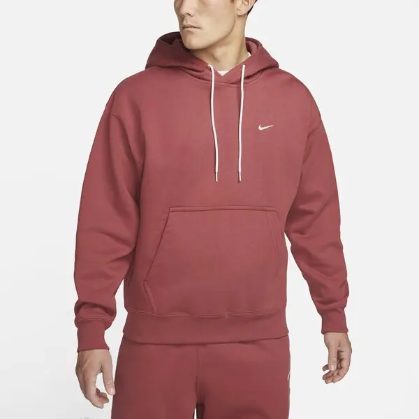 Nike Series Lab Embroidered Logo Hooded Sports Pullover - Red