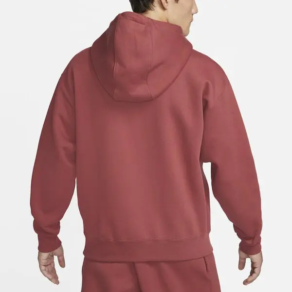 Nike Series Lab Embroidered Logo Hooded Sports Pullover - Red