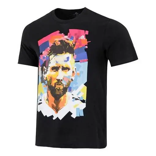 Adidas Messi G T Character Alphabet Numeric Printing Soccer/football Sports Short Sleeve 1 0 Black - Default Color