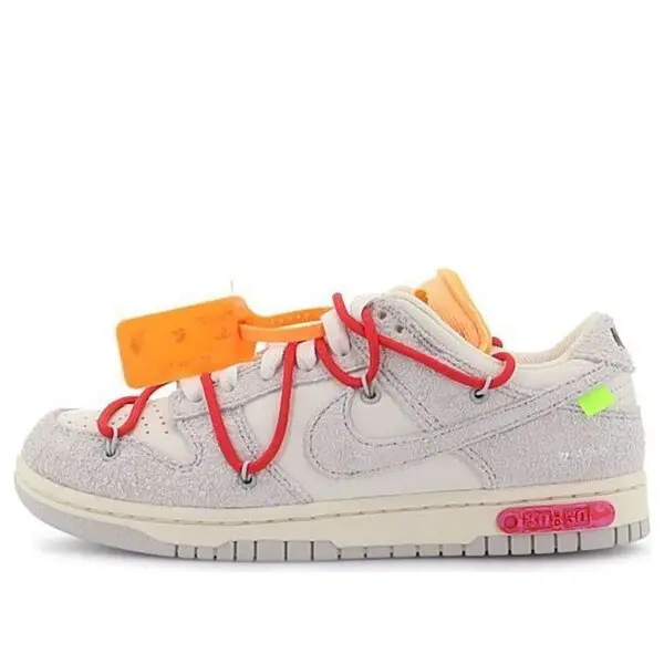 Nike X Off-white Dunk Low 'lot 40 Of 50 - Gray/white