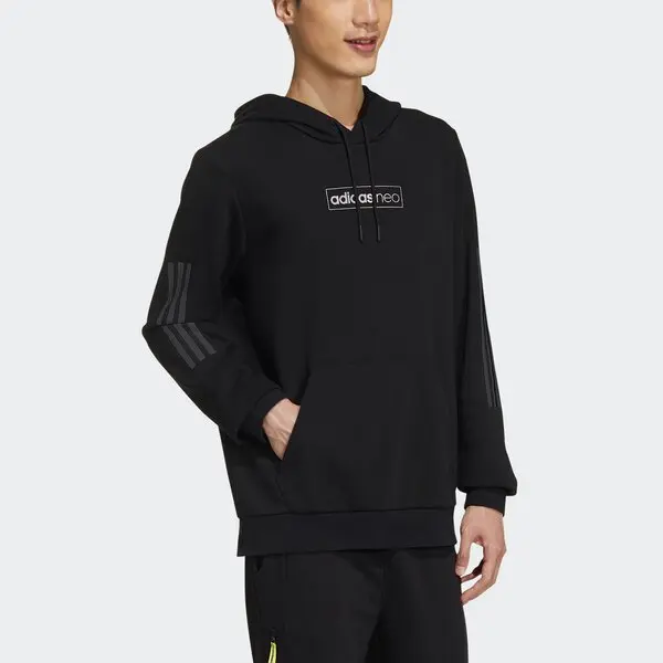 Adidas Neo Pullover Hoodie With Logo Detailing - Multi-color